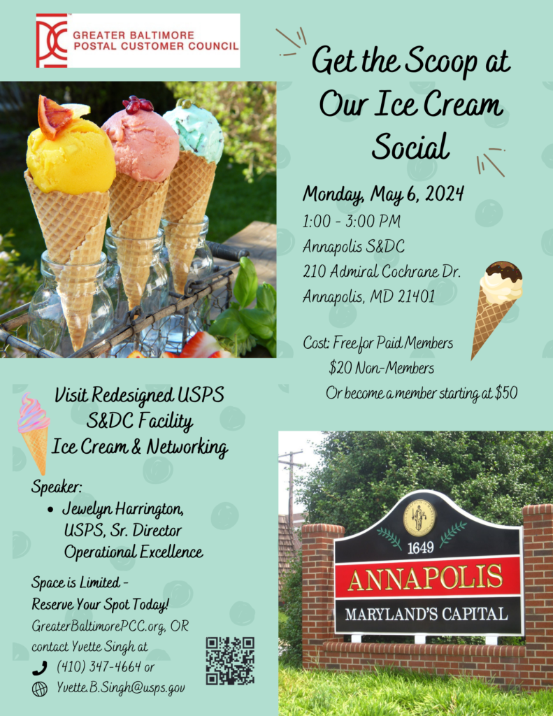 Ice Cream Social at Annapolis S&DCBaltimore Postal Customer Council